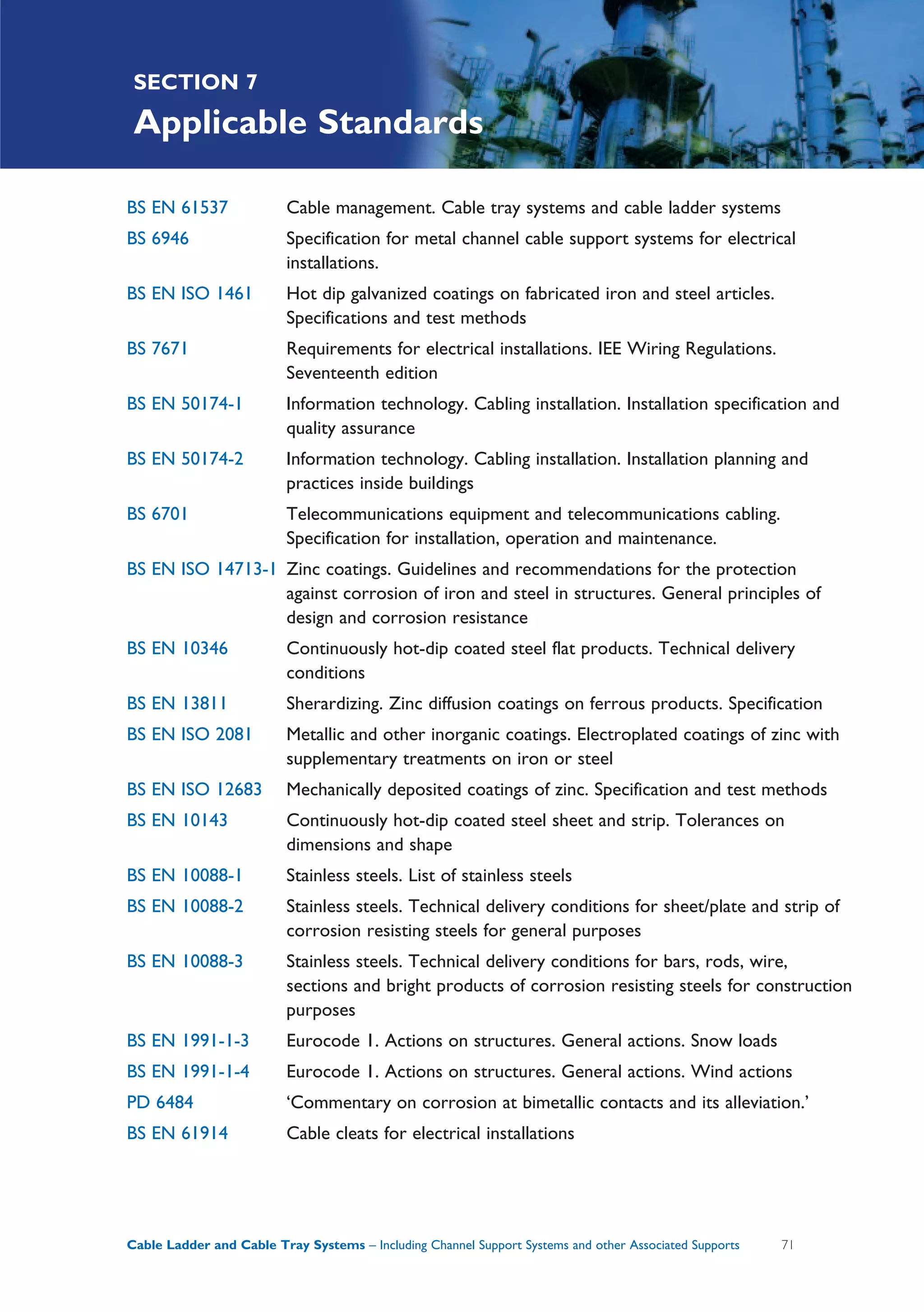 BEAMA Best Practice Guide to Cable Ladder & Cable Tray Systems | PDF