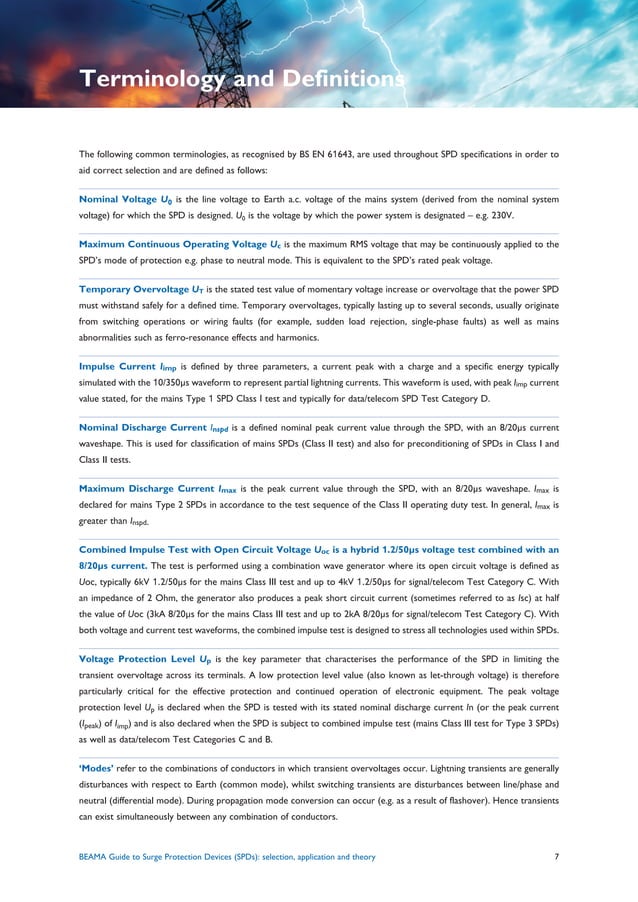 BEAMA Guide To Surge Protection Devices (SPD's) - Selection ...