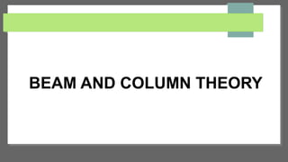 Beam and Column Theory.pptx. Dr. Tilak Francis PT (MSK) and Dr. Amra ...