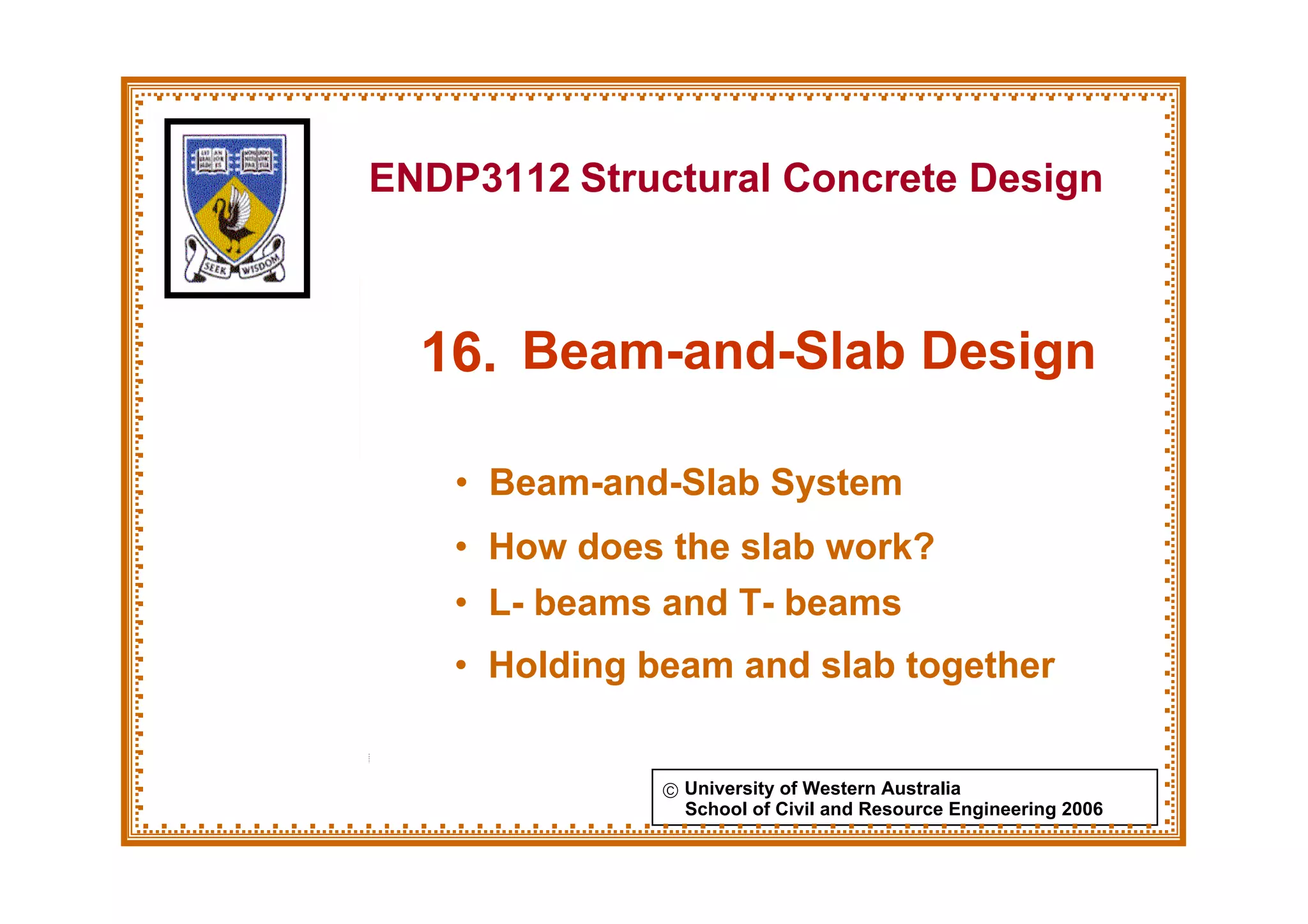 Beamand slab design | PDF
