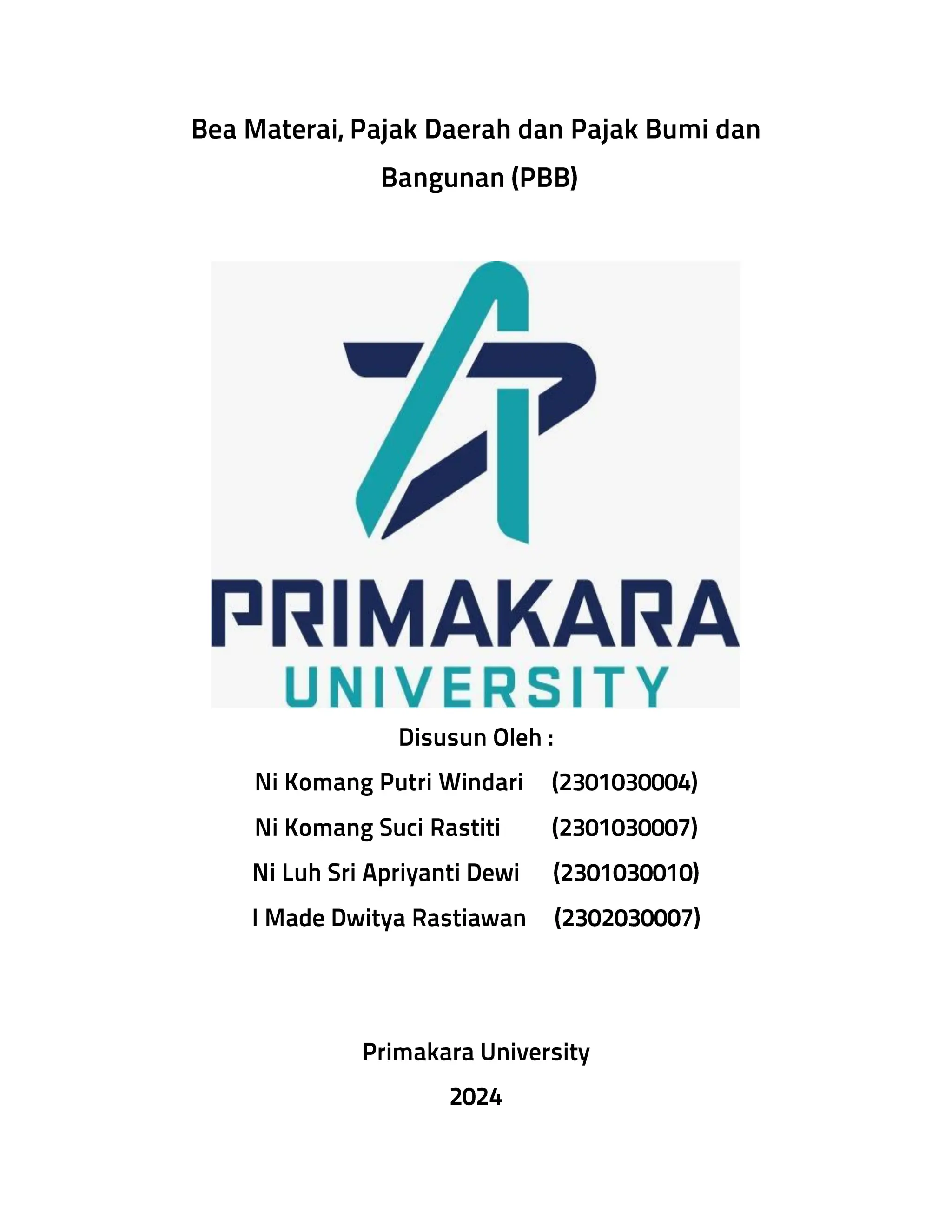 Bea Materai, Pajak Daerah, Pajak Bumi dan Bangunan (PBB).pdf