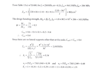 Beam column design | PDF