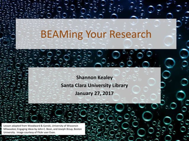BEAMing Your Research | PPT