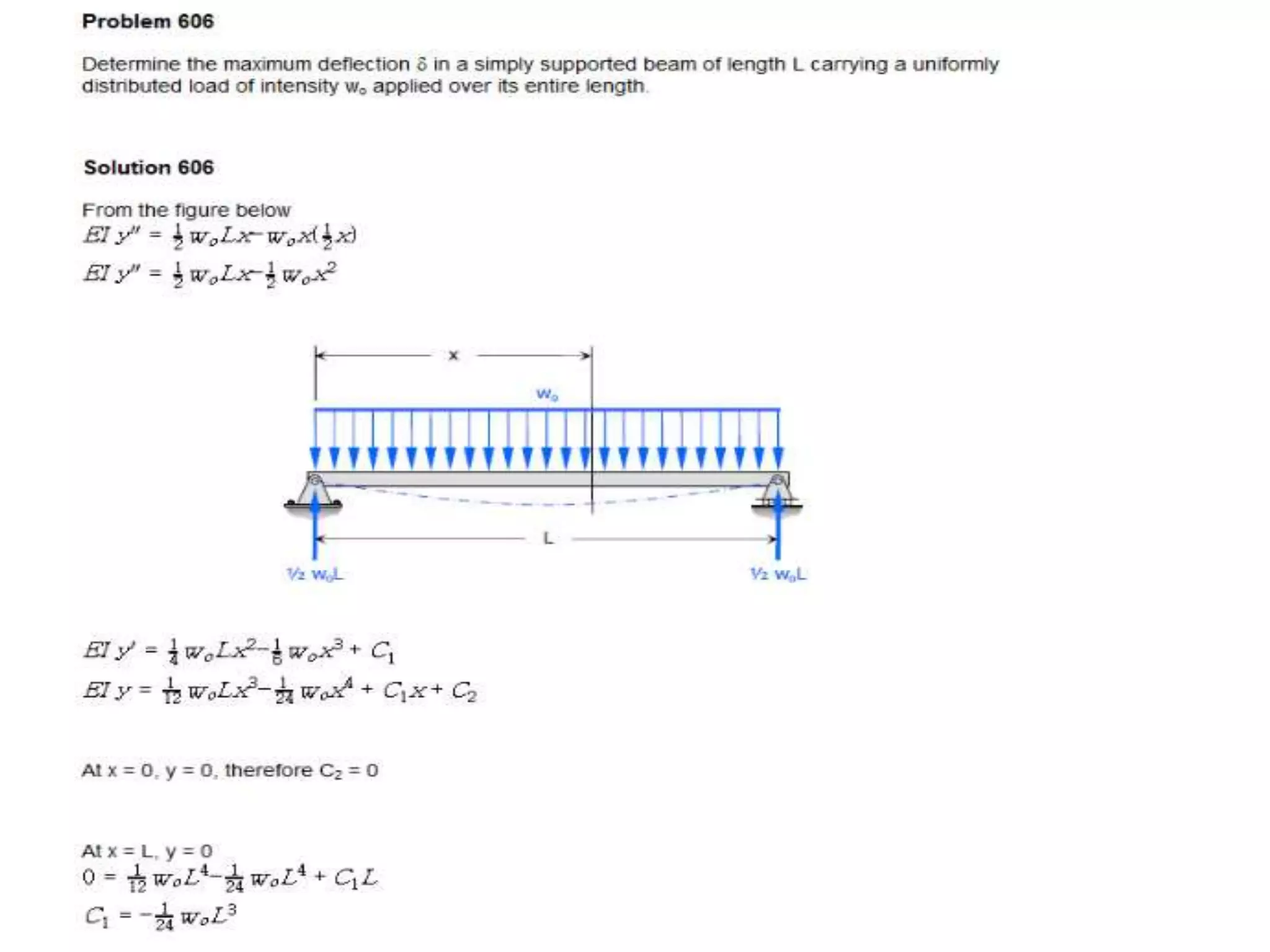 Beam deflection solve problem | PPTX