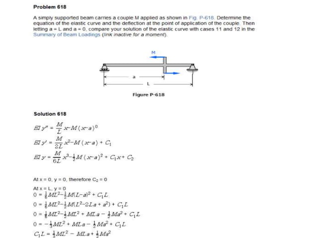 Beam deflection solve problem | PPTX
