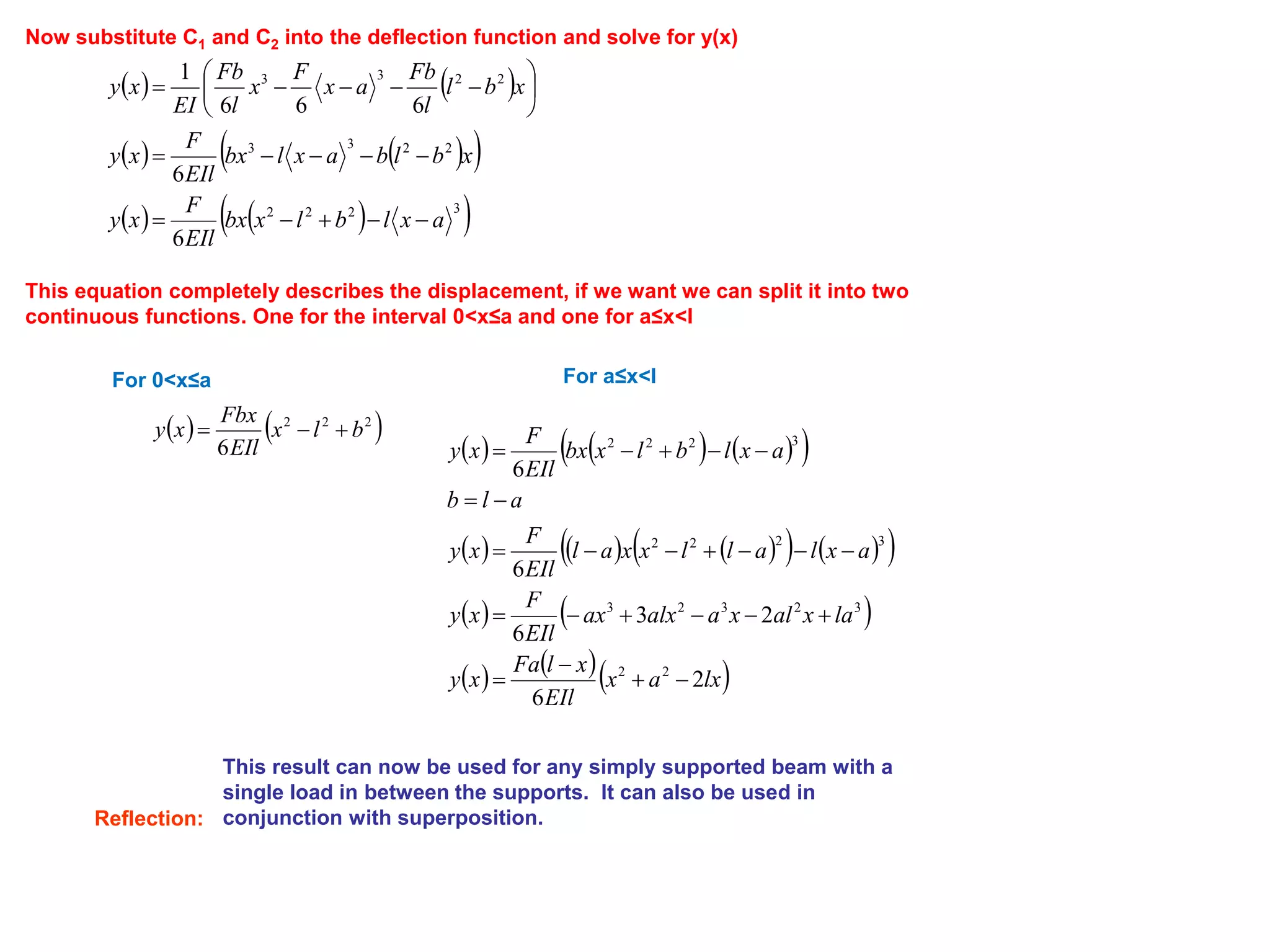 Beam deflections using singularity functions | PDF