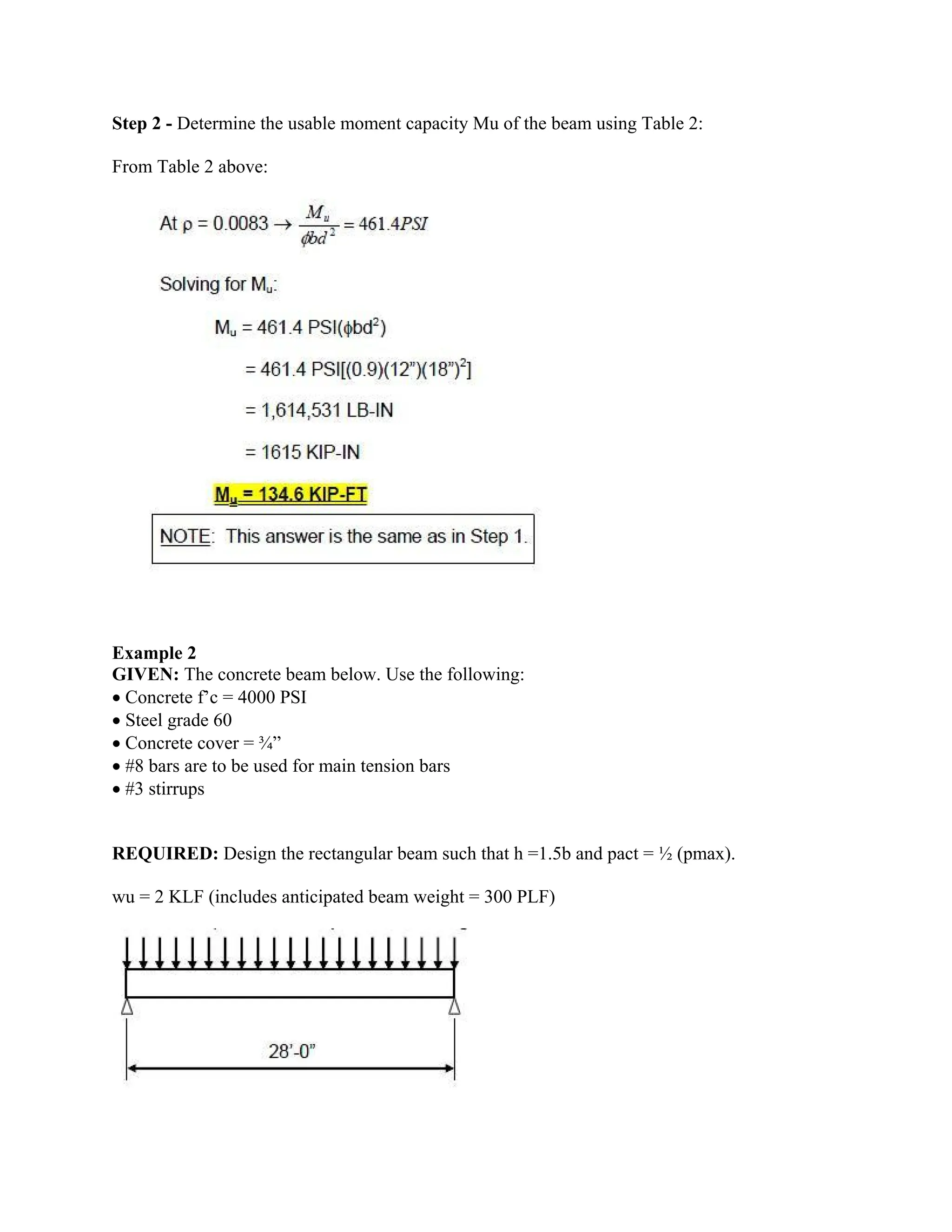 Beam Design Aid Calculation : As received | PDF