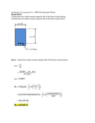 Beam Design Aid Calculation : As received | PDF