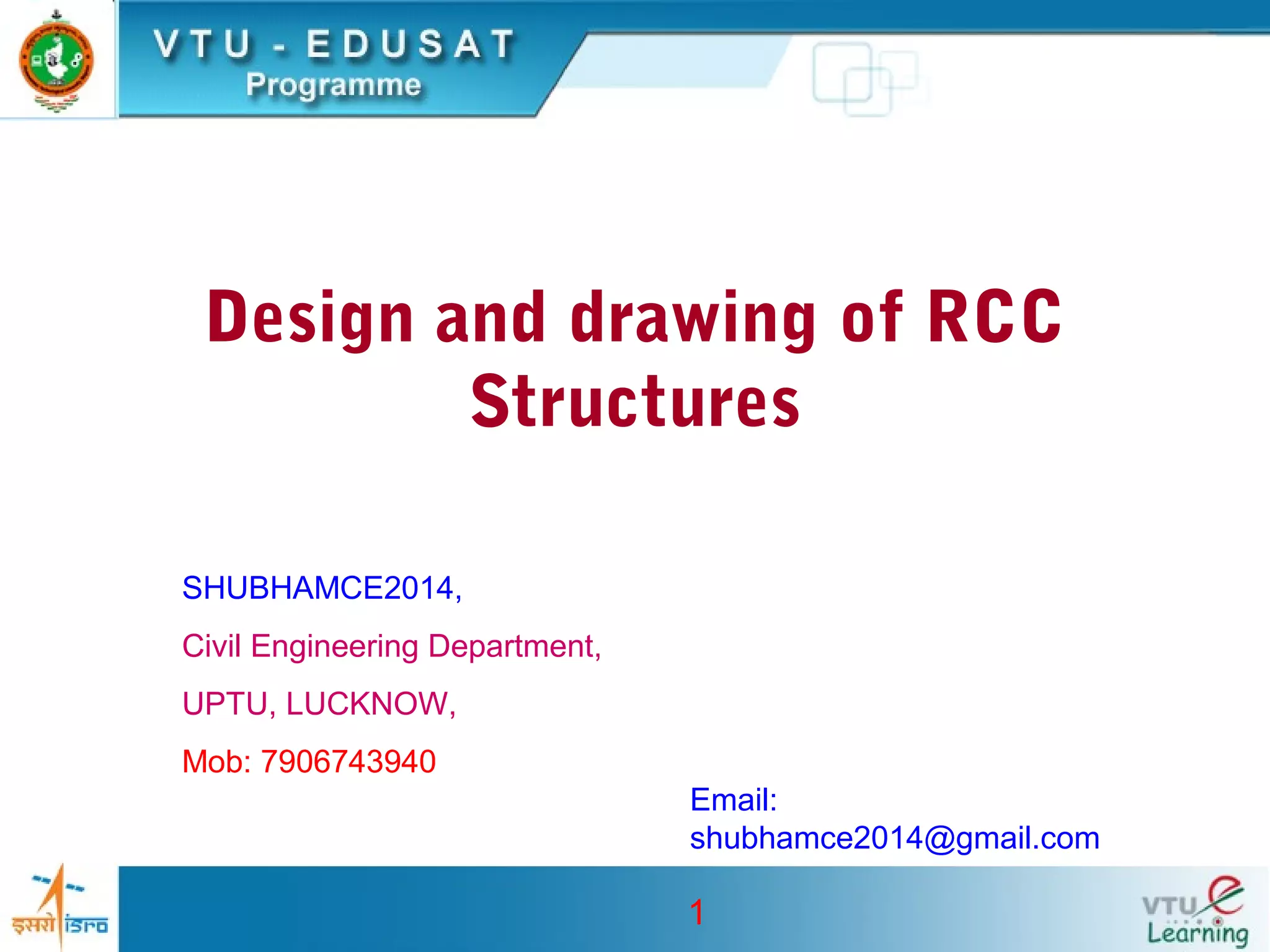 Beam Design and Drawing of RCC Structures | PPT
