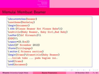 Beamer Presentation | PDF