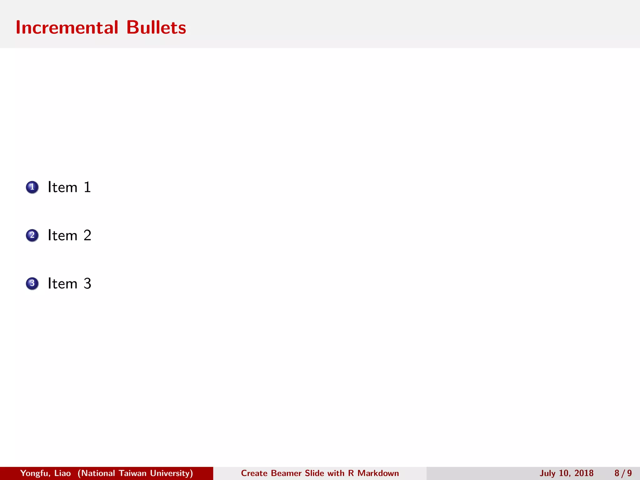 Create Beamer Slide with R Markdown | PPT