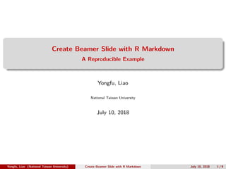 Create Beamer Slide with R Markdown | PPT