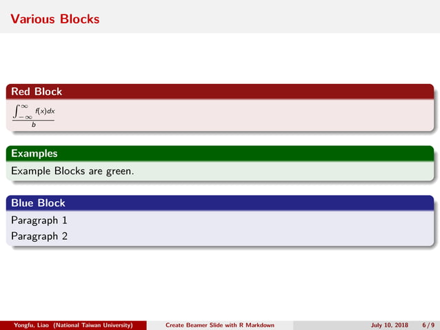 Create Beamer Slide with R Markdown | PPT