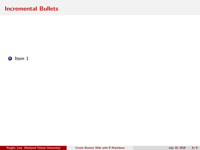 Create Beamer Slide with R Markdown | PPT