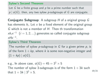 Group Theory and Its Application: Beamer Presentation (PPT) | PDF