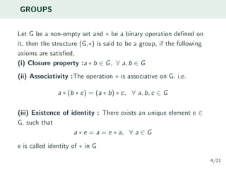 Group Theory and Its Application: Beamer Presentation (PPT) | PDF
