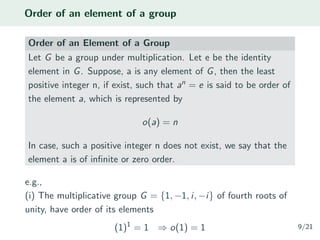 Group Theory and Its Application: Beamer Presentation (PPT) | PDF