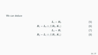 Linear Cryptanalysis Lecture 線形解読法 | PDF