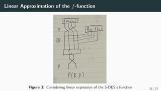 Linear Cryptanalysis Lecture 線形解読法 | PDF