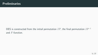 Linear Cryptanalysis Lecture 線形解読法 | PPT