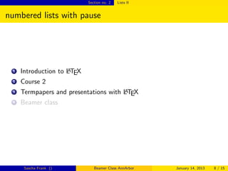 Beamer class-example8-ann arbor | PDF