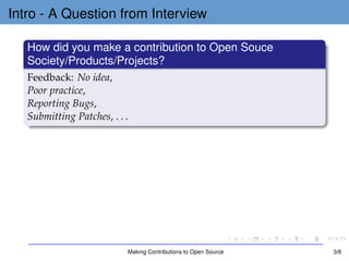 Making Contributions to Open Source | PDF