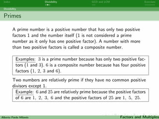 Factors and multiples | PPT