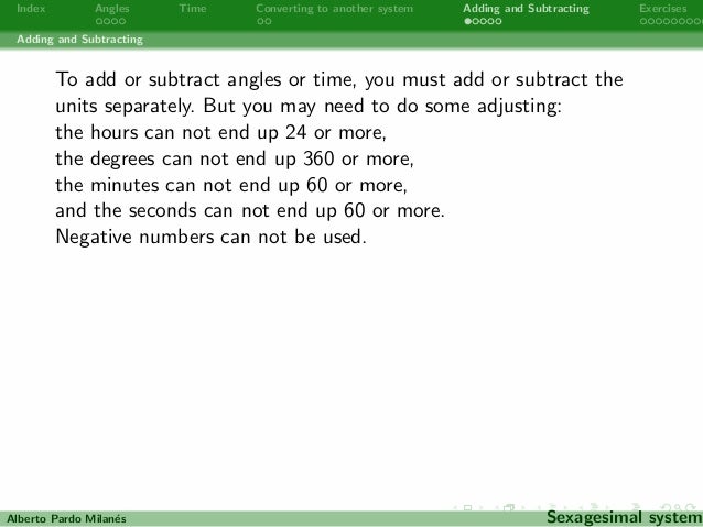 Sexagesimal System
