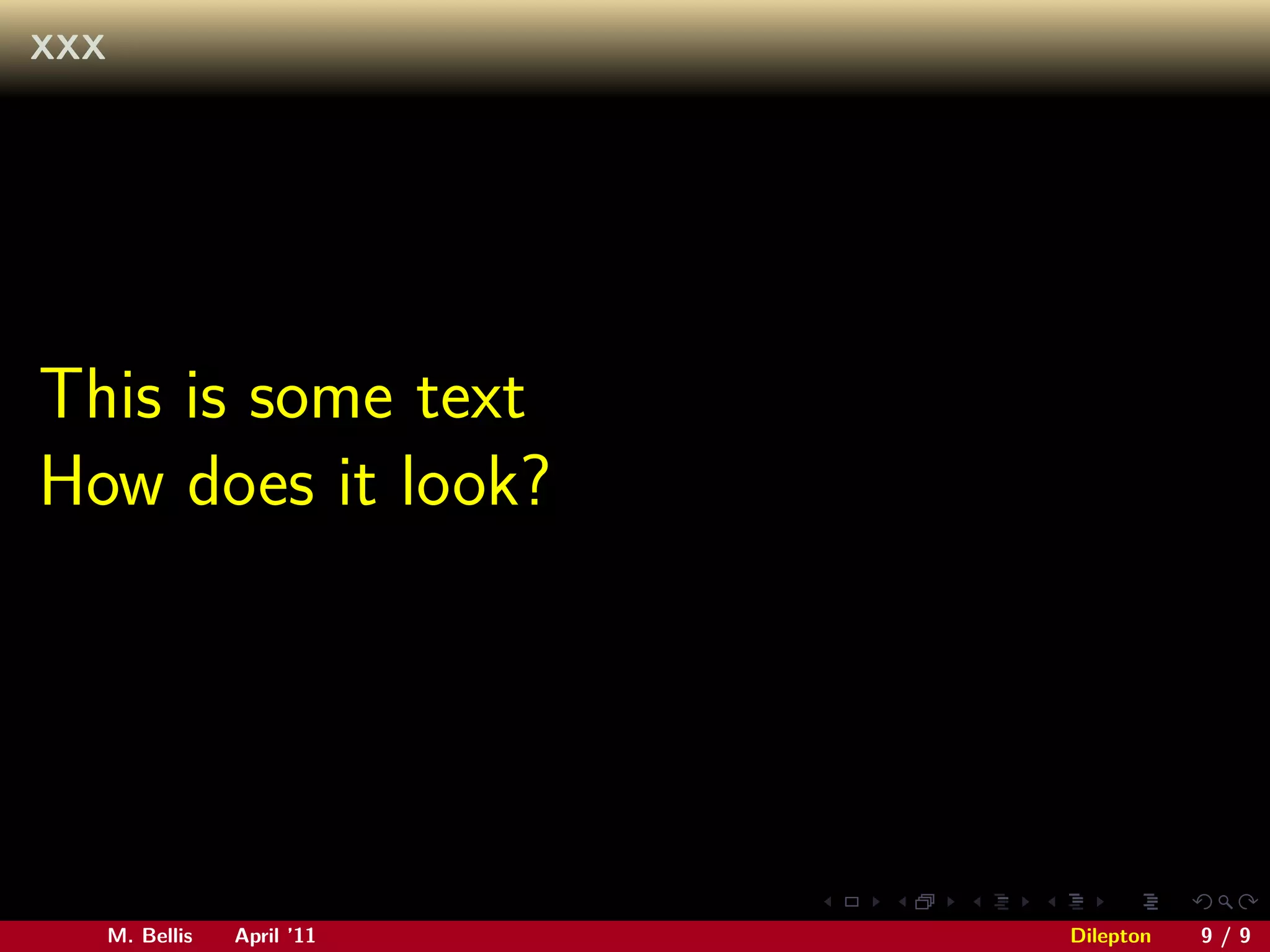 Beamer color test (black background) | PDF