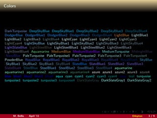 Beamer color test (black background) | PDF