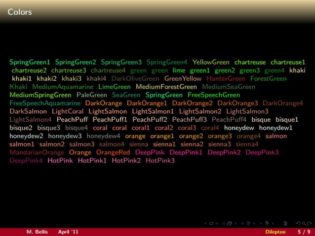 Beamer color test (black background) | PDF