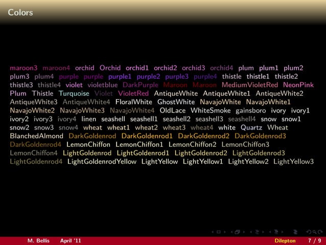 Beamer color test (black background) | PDF