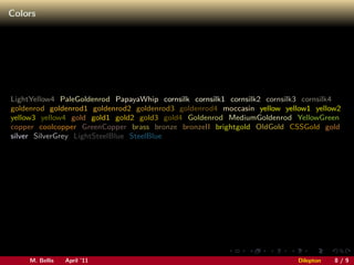 Beamer color test (black background) | PDF