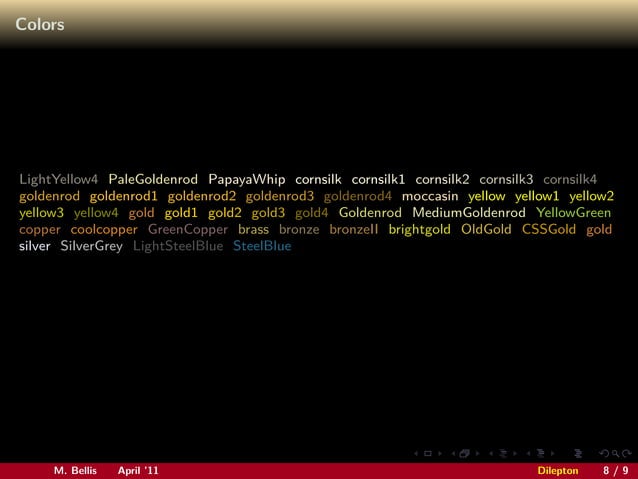 Beamer color test (black background) | PPT | Free Download