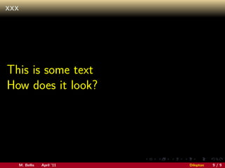 Beamer color test (black background) | PDF