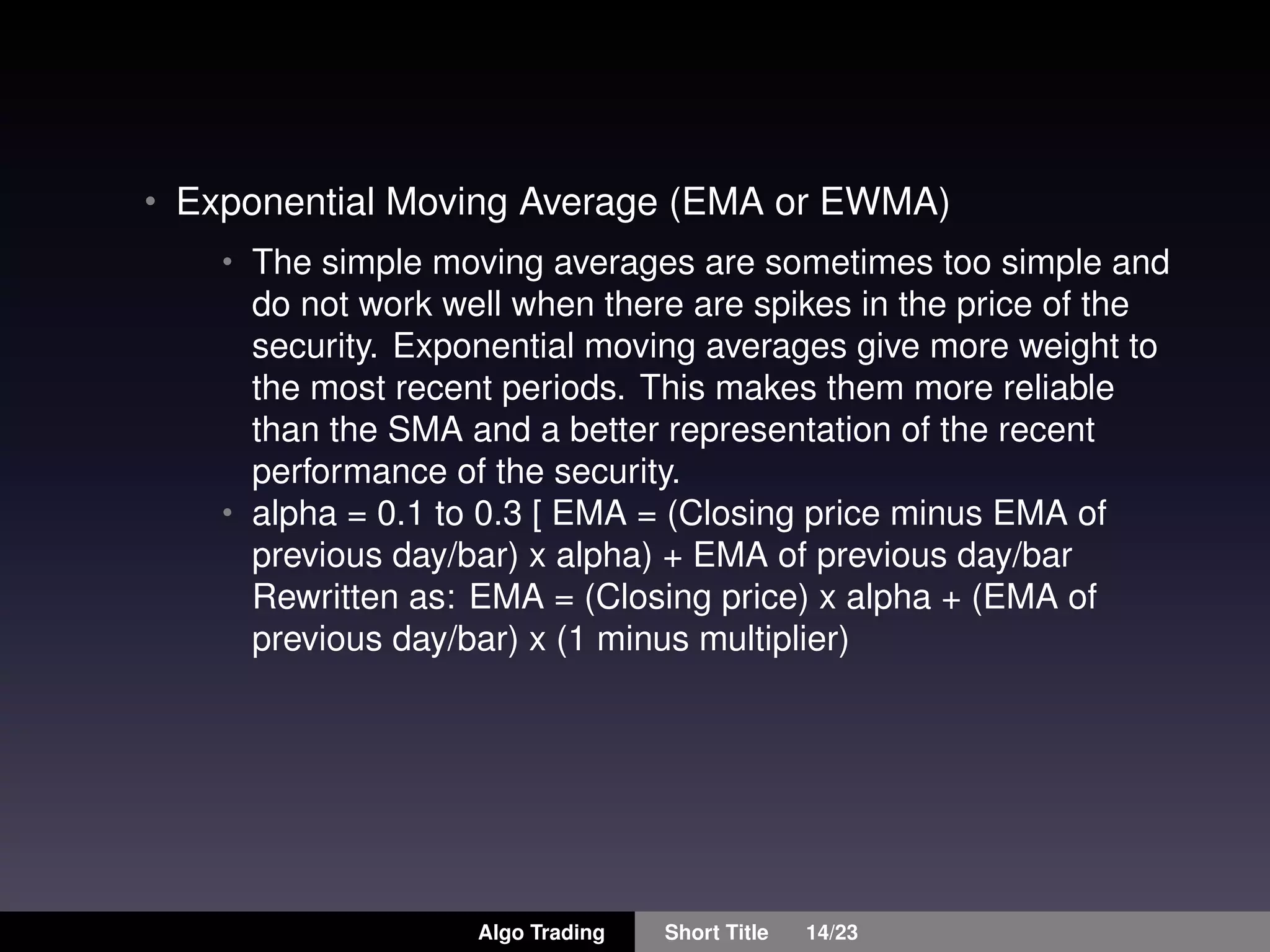 Algo trading(Minor Project) strategy EMA with Ipython | PDF