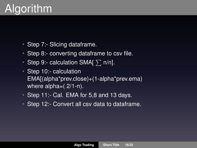 Algo trading(Minor Project) strategy EMA with Ipython | PDF | Stocks ...