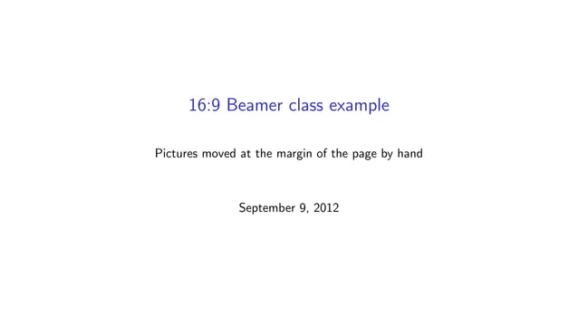 16:9 beamer class example | PPT