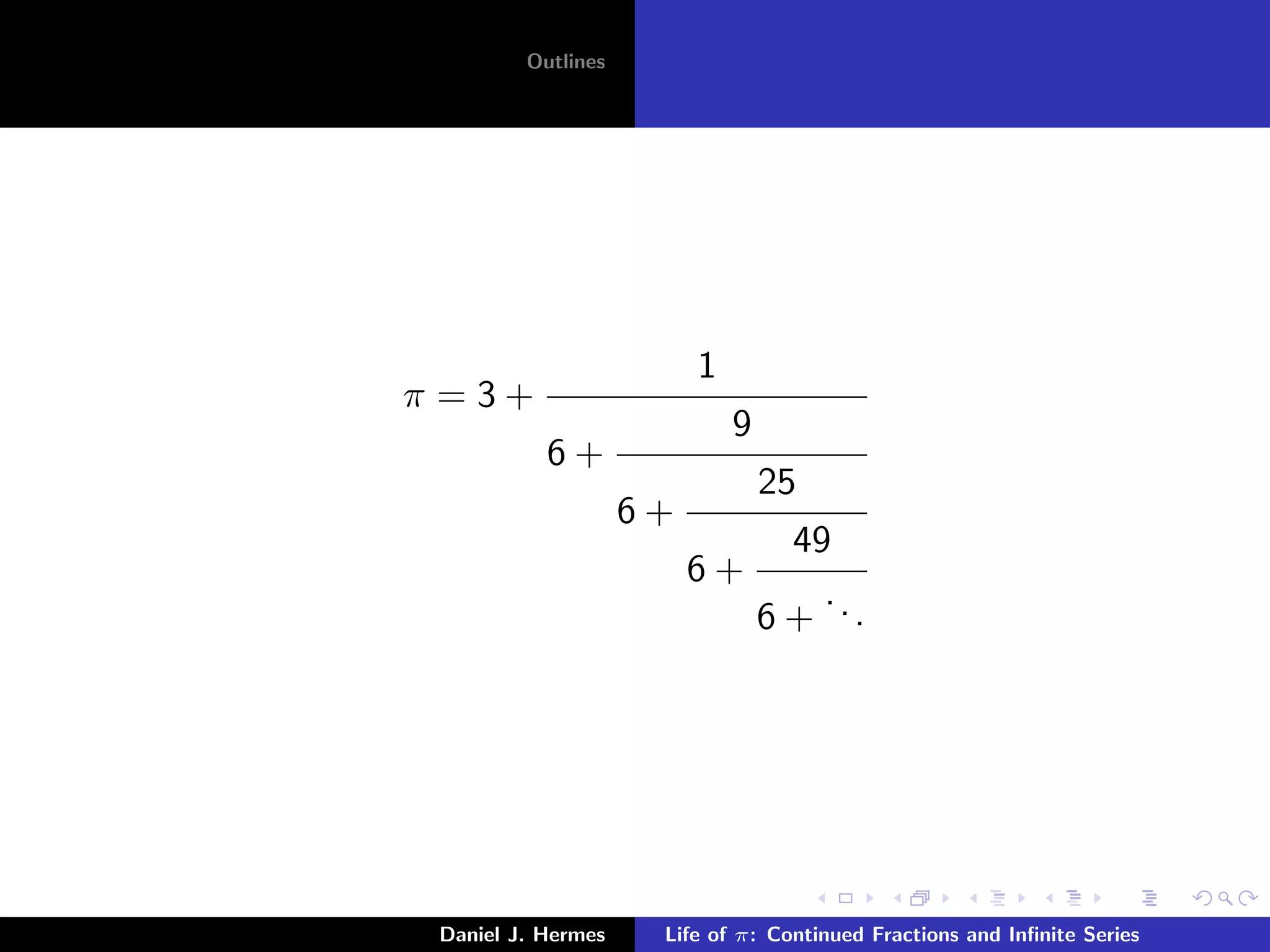 Life of π: Continued Fractions and Infinite Series | PDF
