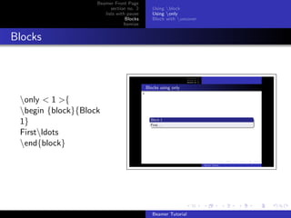 Beamer tutorial | PDF