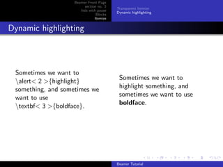 Beamer tutorial | PDF
