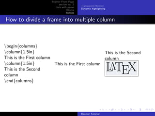 Beamer tutorial | PDF