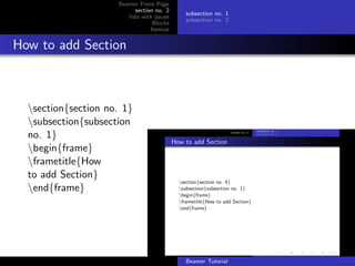 Beamer tutorial | PDF