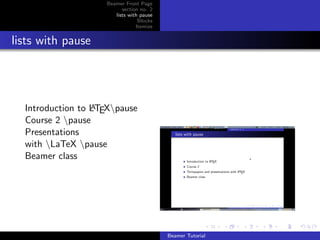 Beamer tutorial | PDF