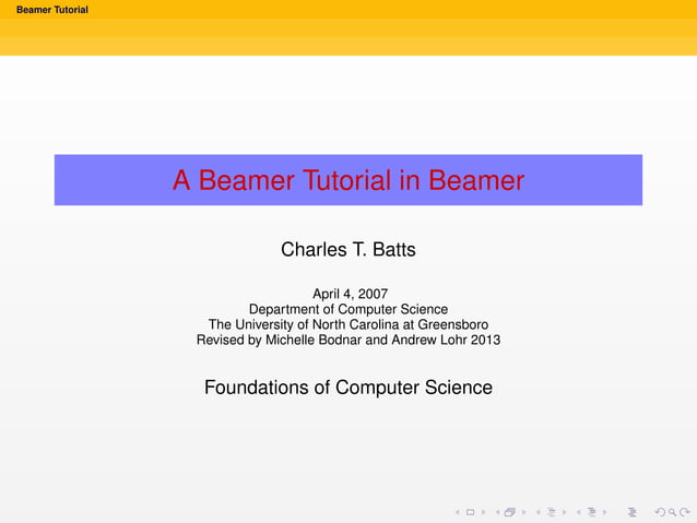 Beamer tutorial | PPT