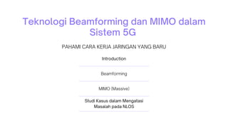 materi beamforming dan Mimo yang digunakan pada 5G | PDF