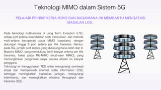materi beamforming dan Mimo yang digunakan pada 5G | PDF