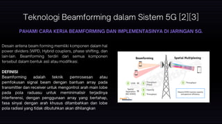 materi beamforming dan Mimo yang digunakan pada 5G | PDF