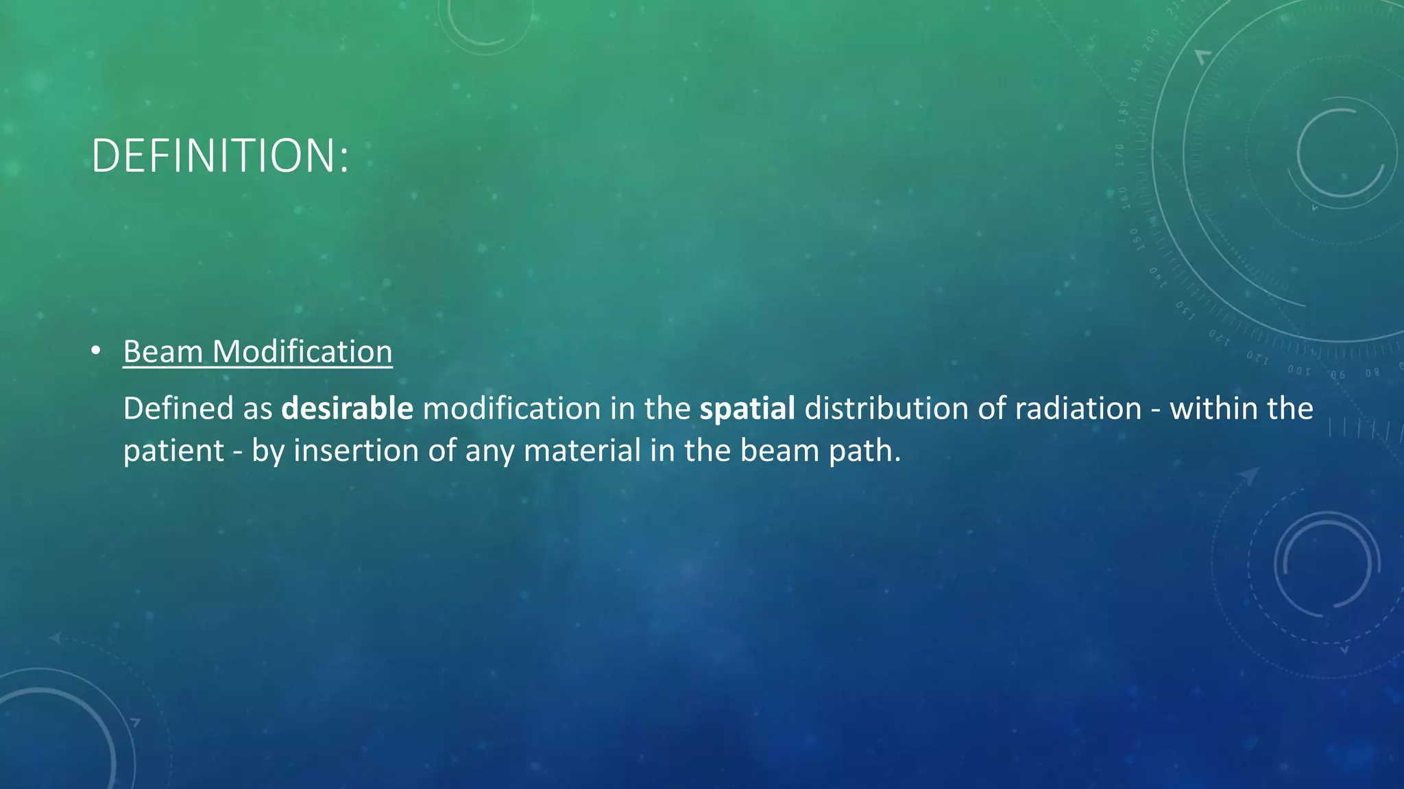 Beam modification devices | PPTX