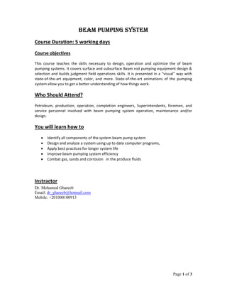 Beam pumping system | PDF